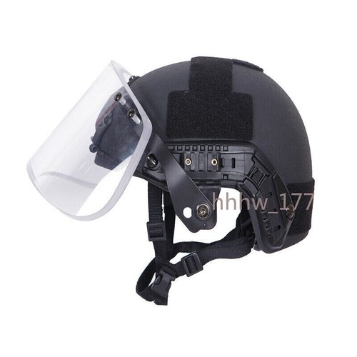 Stock Bulletproof Face Shield NIJ IIIA Ballistic Mask Visor for Fast ...
