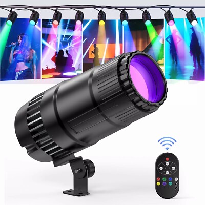 50W Disco Mirror Ball LED Pin Spot Lights RGBWYP Stage DJ Party Club ...