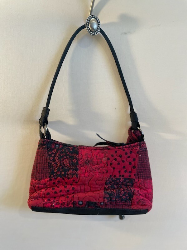 DONNA SHARP PURSE QUILTED RED AND BLACK BAG | eBay