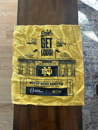 Notre Dame Football Get Loud Rally Towel Inaugural Playoff Game Vs ...