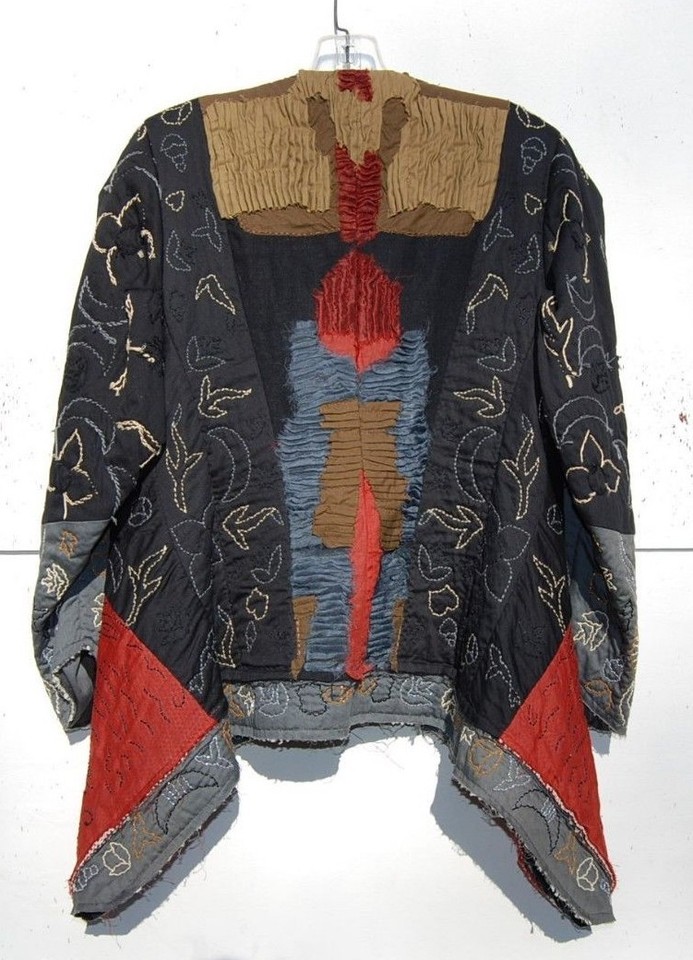 NEW Urban Zen Multicolor Artisan Linen Cotton Silk Patchwork Jacket M ...
