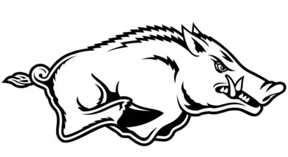 Black Razorback Logo