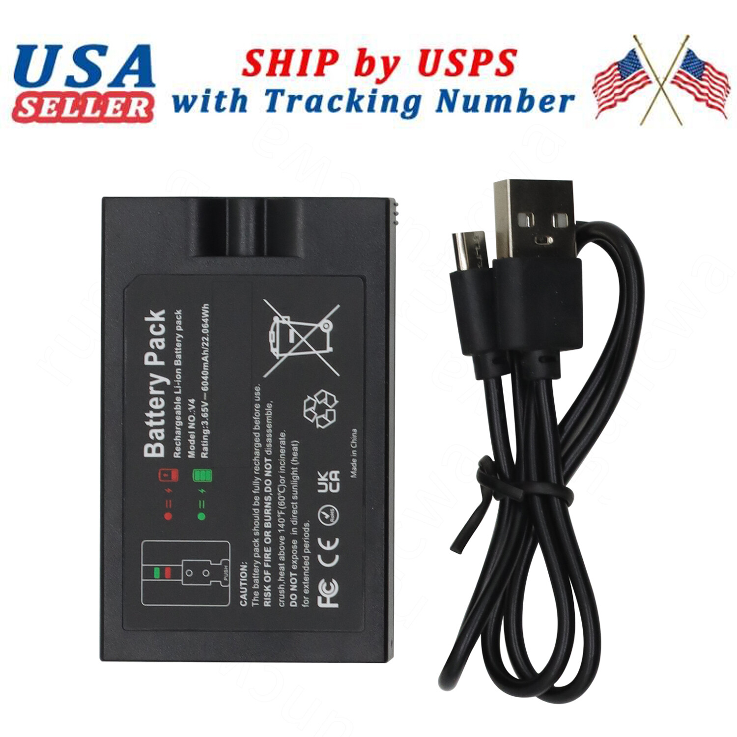 V4 Battery For Ring Video Doorbell 3 Plus 3+ Ring Video Doorbell 4 ...