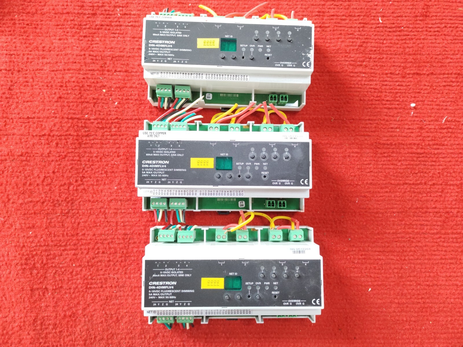 P:T13 Crestron DIN-4DIMFLV4 DIN Rail 0-10V Dimmer Module 4 feeds 4 ...