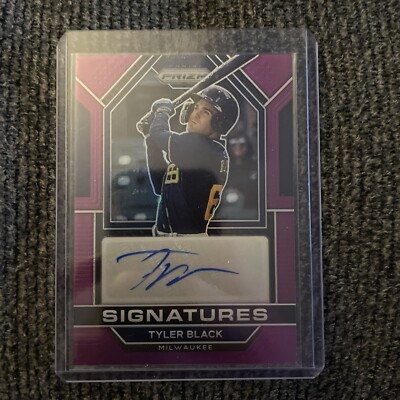 NUMBERED TYLER BLACK AUTO 50/99 2023 PRIZM SIGNATURES PURPLE AUTO ...
