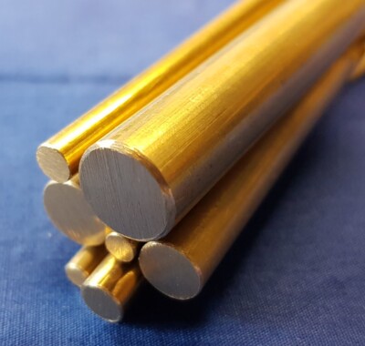Brass Rod CZ121 Solid Round Bar Multiple Sizes Available Machining DIY ...