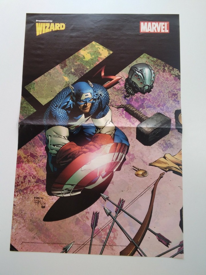 Wizard Poster Vintage 2005 Original Marvel Captain America The Goon ...