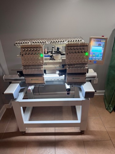 Romaker 2-Head 15-Needle Commercial Embroidery Machine – Lightly Used ...