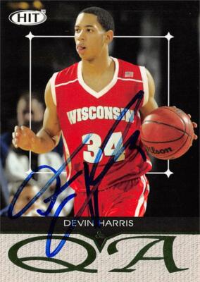 Devin Harris autographed Basketball Card Wisconsin 2004 SAGE HIT QA ...