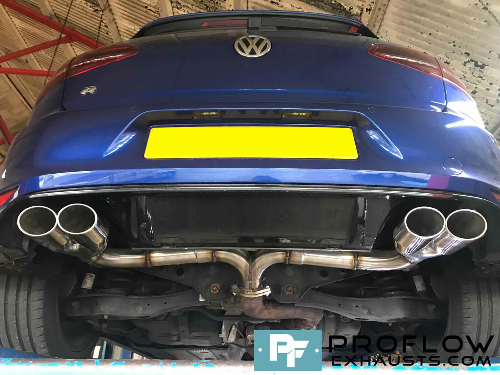 VW GOLF R, Custom built Stainless Steel Exhaust Back Box delete duel ...