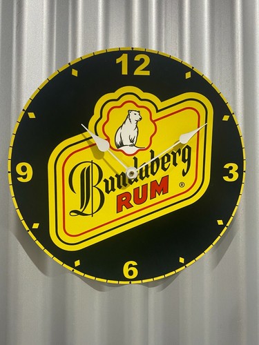 BUNDABERG RUM BUNDY METAL CLOCK SIGN PERFECT BAR MAN CAVE | eBay Australia