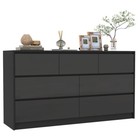 55 Inch Large Wood Chest of 7 Drawer Handle Free, Long Dresser | eBay