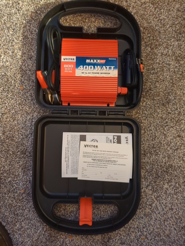 Vector MAXX SST 400w/800w PEAK 12V DC to AC POWER INVERTER VEC024CA | eBay