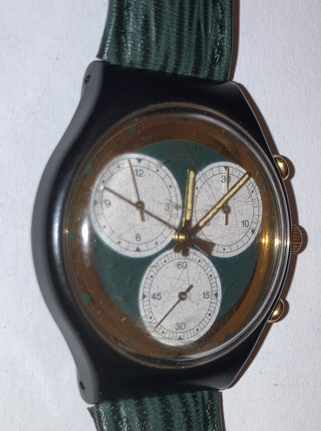 Vintage Swatch rollerball 5755 chrinograph watch quartz works new ...