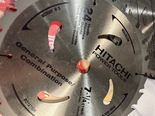 9 New 7 1/4" Circular Saw Blades-Diablo, Hitachi, Craftsman, Avanti ...