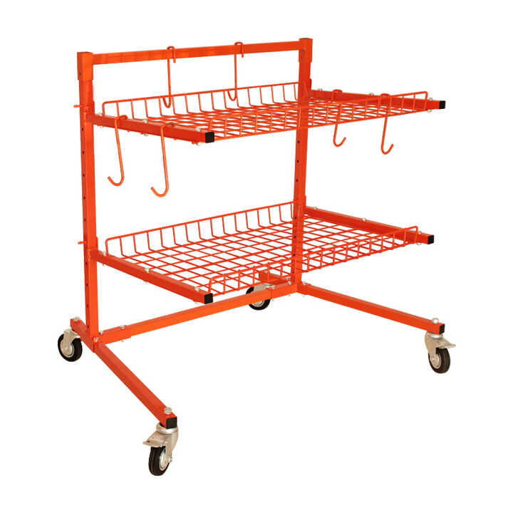 2 Shelf Mobile Parts Storage Cart Trolley Storage Rack | eBay