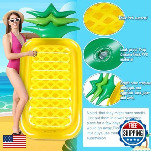 Libima 2 Pcs Giant Pool Floats Large Fruit Food Float Inflatable Pineapple Eg | eBay