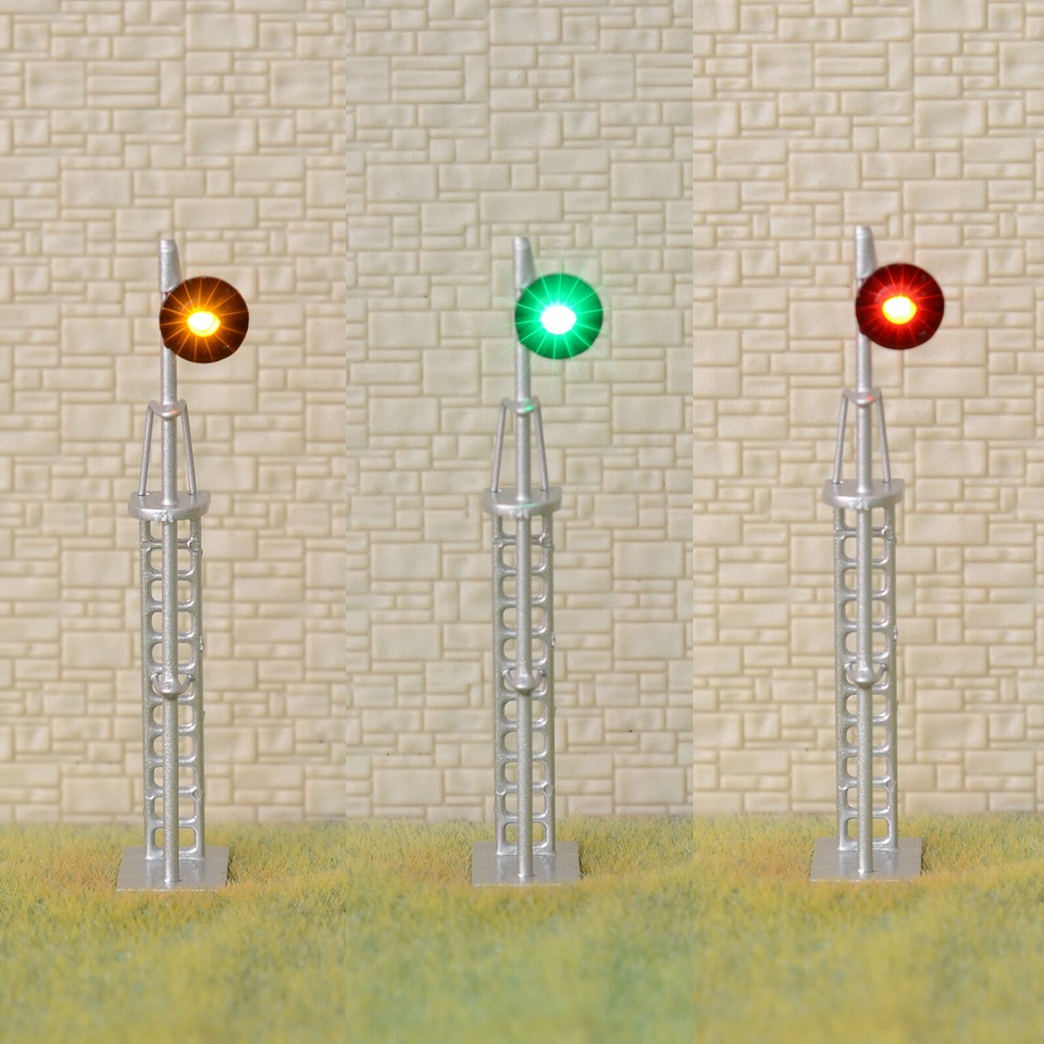 1 x OO HO scale searchlight block signal model train 3 color SMD LED R ...