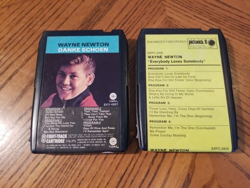 Wayne Newton Everybody Loves Somebody & Danke Schoen 8-Track Tape Lot ...
