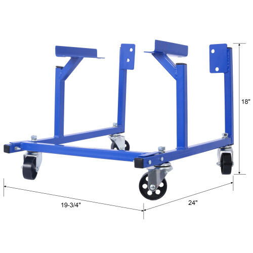 Engine Cradle with Wheels Powder Coat 3in Heavy Duty Steel Construction ...