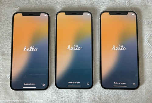 Job Lot - 3 x Apple iPhone 12 - 64GB - White (Unlocked) A2403 (CDMA ...