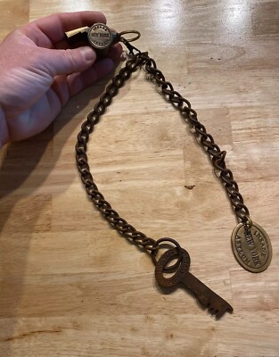 Insane Asylum Prison Key Whistle Chain Jailer Set Lot New York Rusty ...