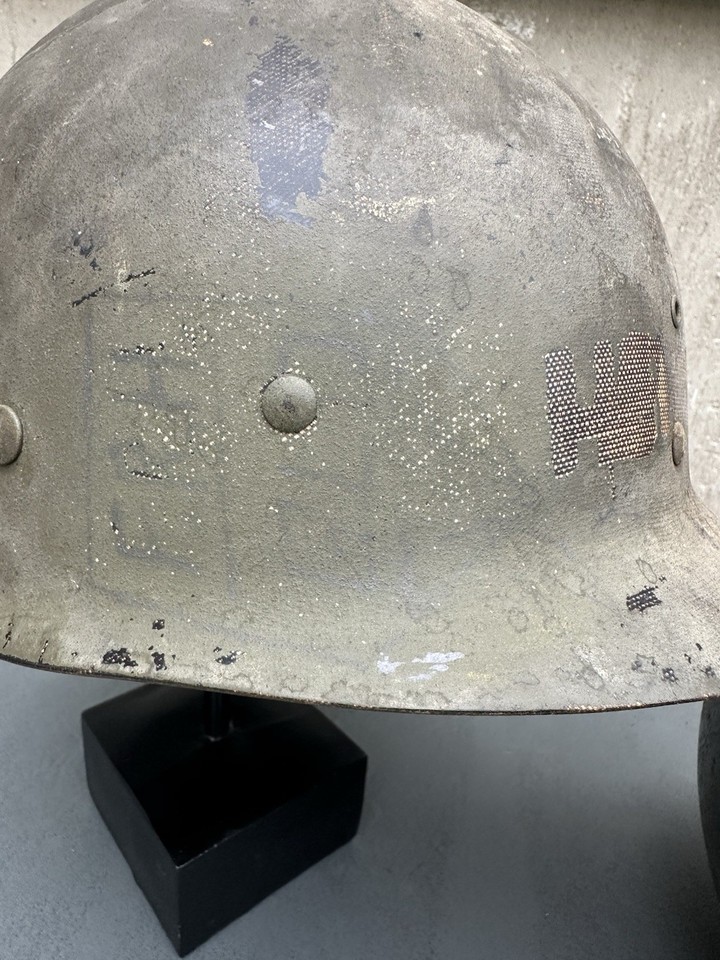 WW2 NAMED FIXED BALE HELMET MATCHED SET PAINTED INSIGNIA | eBay