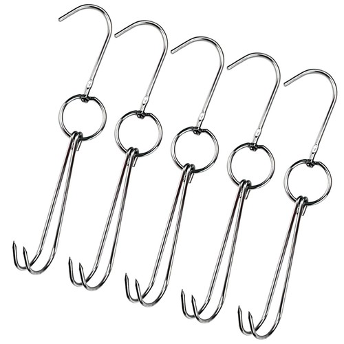 5 Pcs Grill Meat Hook Ham Hanging Hooks Stainless Steel Turkey Hanger ...