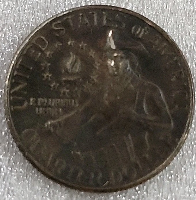 1776-1976 Washington Bicentennial Quarter Rare Error Missing Clad Layer ...