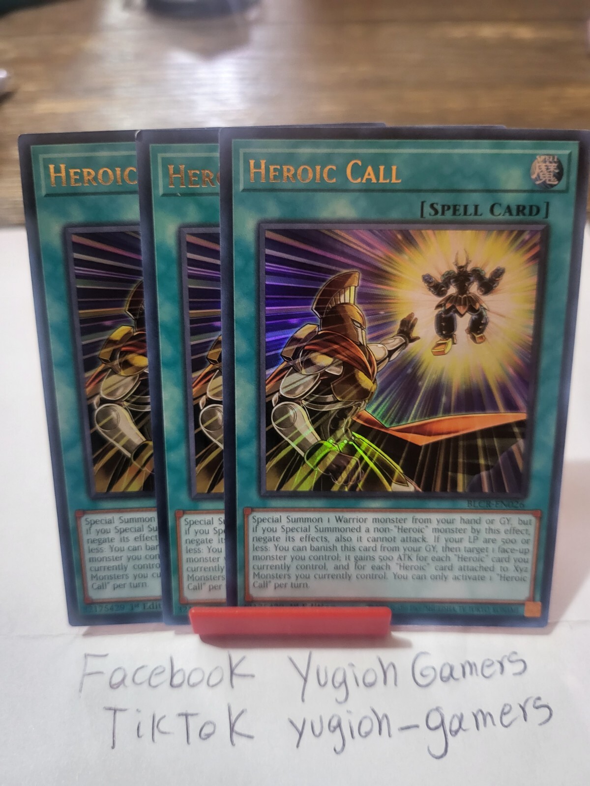Yu-Gi-Oh Heroic Call X3 BLCR 1st Edition Ultra Light Played | eBay