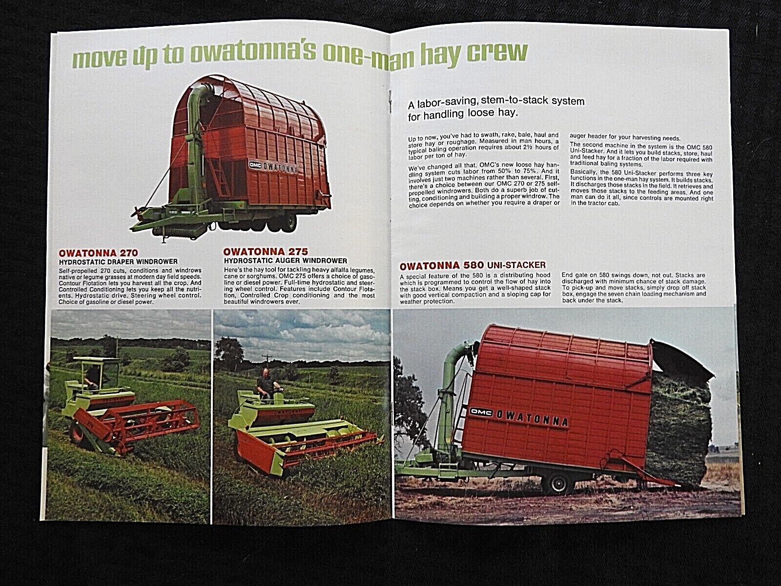 1970's OWATONNA 330 440 1200 1700 SKID STEER 770 880 LOADER TRACTOR ...