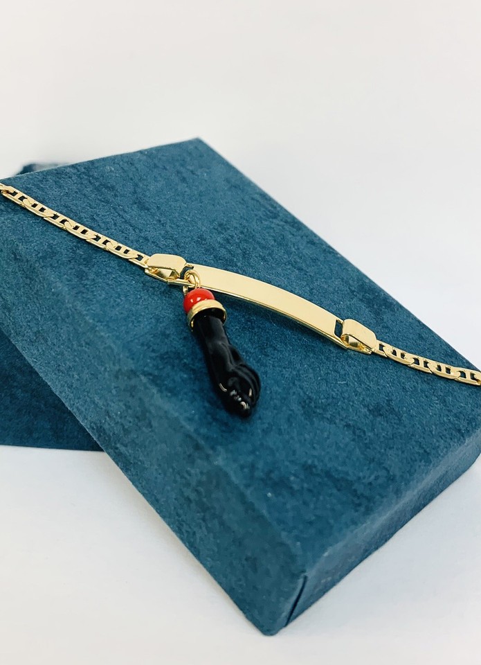 New Baby ID Azabache Bracelet 5.5" / Kids Children's Bracelet with ...