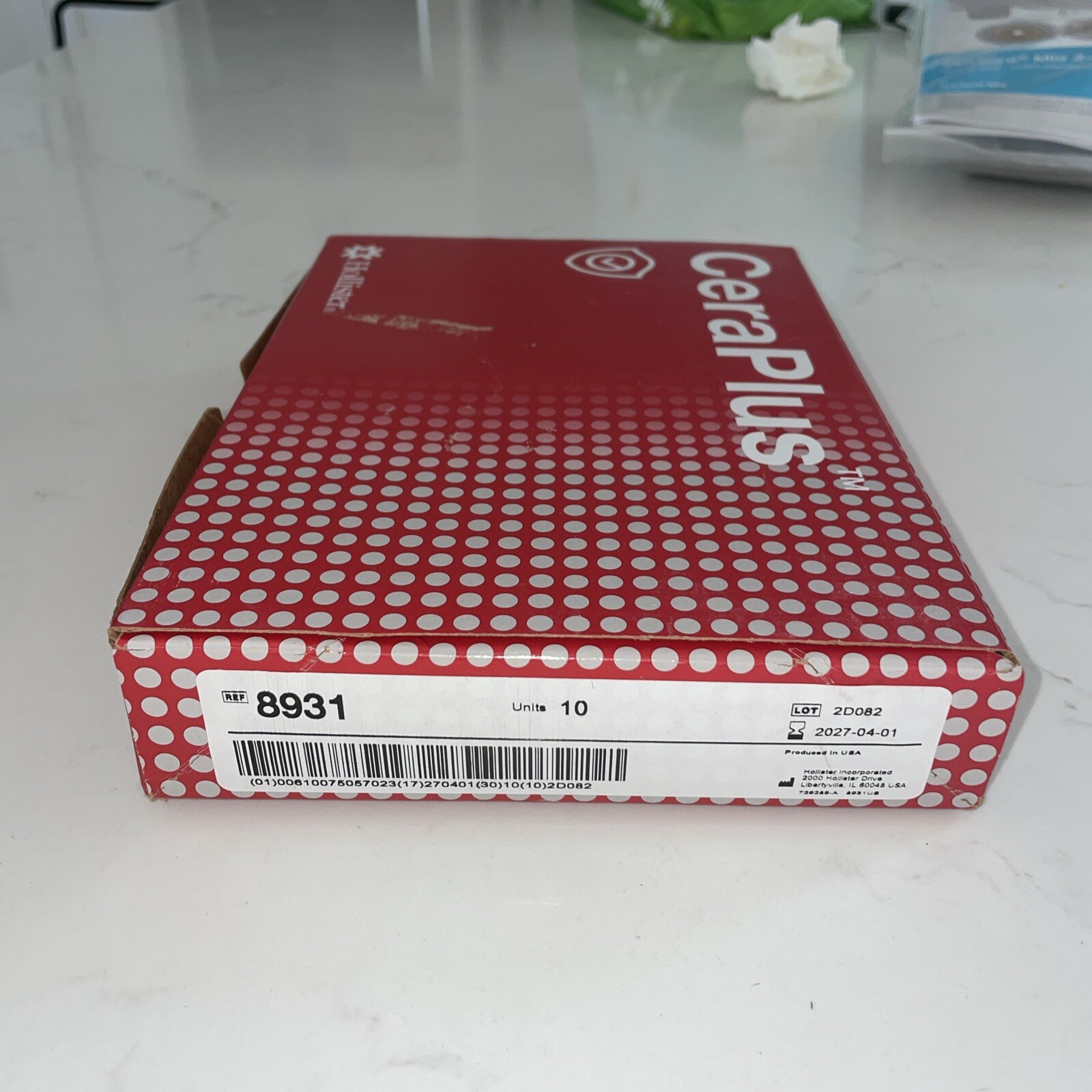 Hollister 8931 Premier CeraPlus Ostomy Pouch One-Piece System 2 1/4 ...