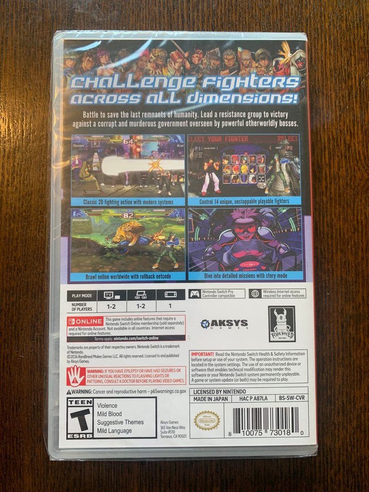 Nintendo Switch Blazing Strike Standard Edition Brand New Sealed ...