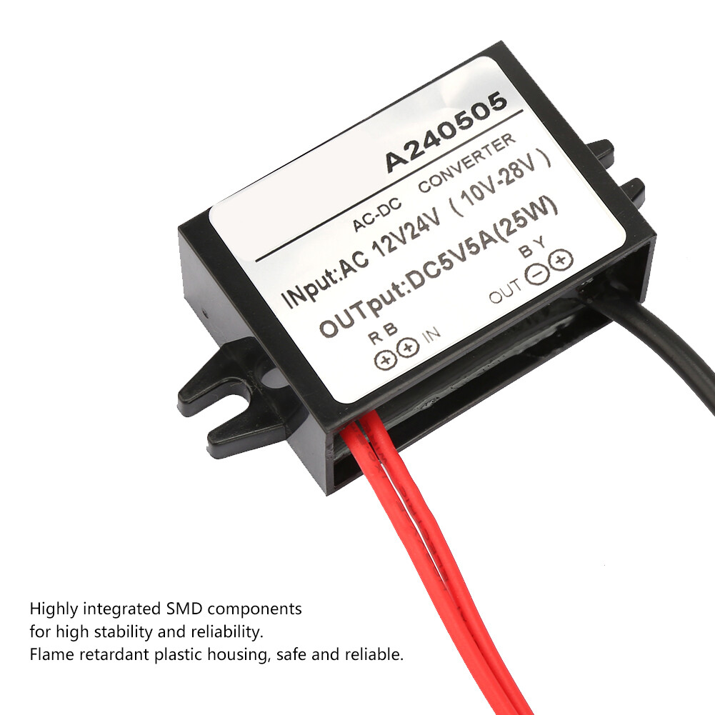 AC10-28V To DC5V Converter AC DC Step Down Module DC Output Head 5A | eBay