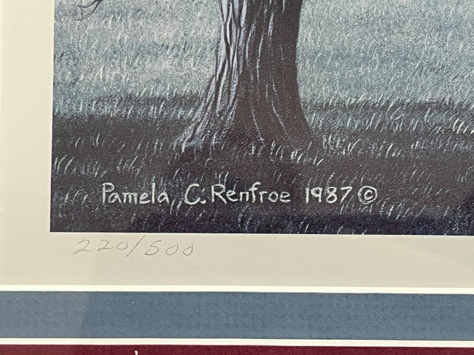 Pamela C Renfroe 1987, Limited Edition, Pencil Signed Print, Framed and ...