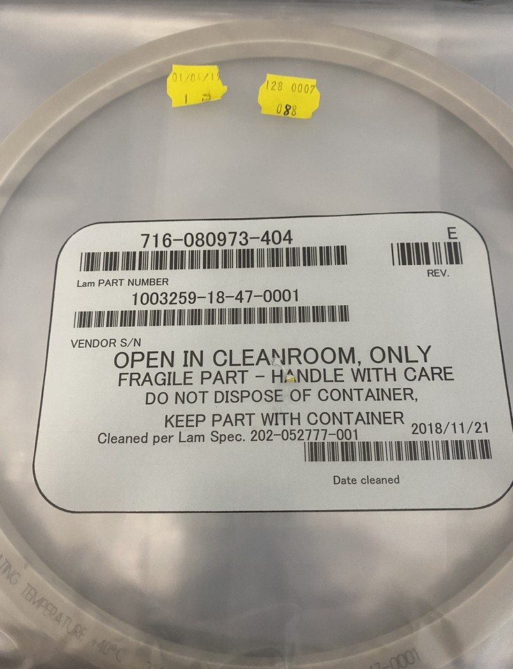 Lam Research Edge Ring 8" PN: 716-080973-404 REV: E | eBay