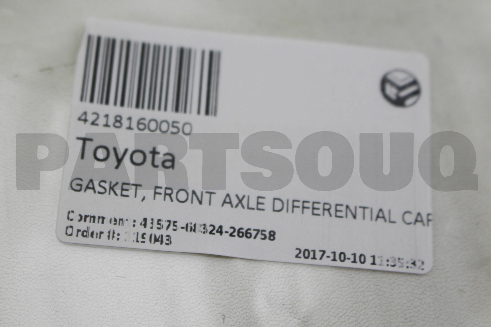 4218160050 Genuine Toyota GASKET, FRONT AXLE DIFFERENTIAL CARRIER 42181 ...