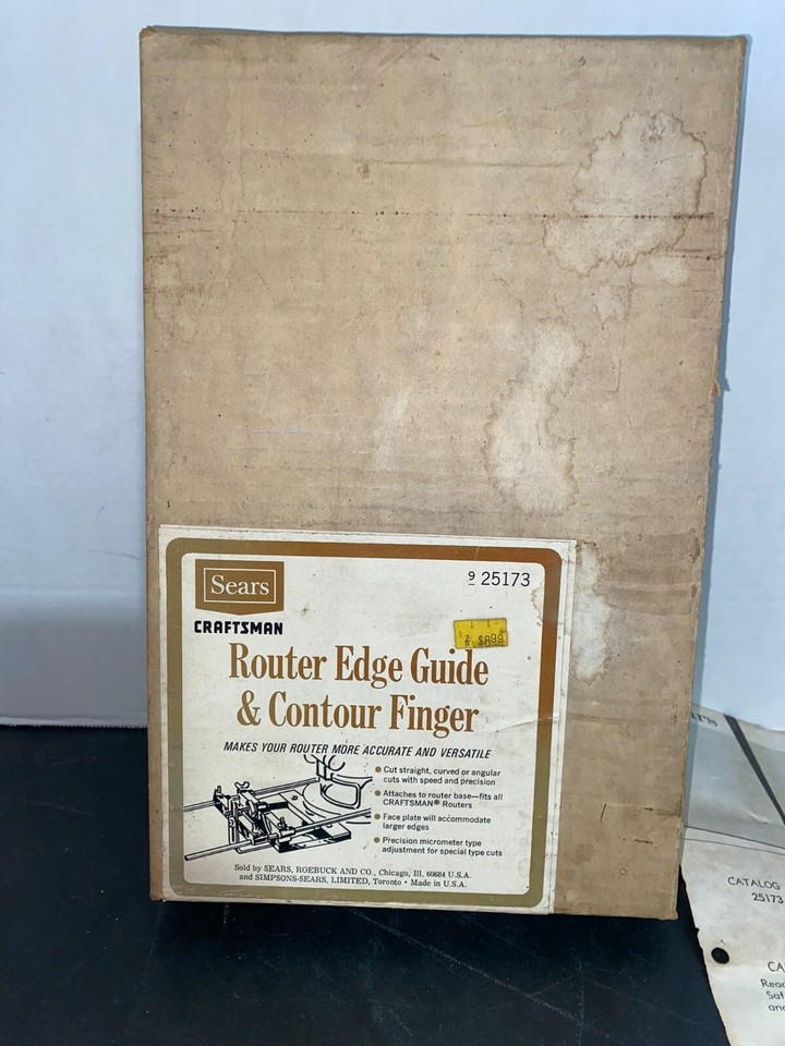 Vintage Sears Craftsman Router Edge Guide & Contour Finger 925173 | eBay