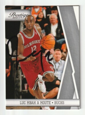 Luc Mbah a Moute Signed 2010-11 Panini Prestige Card Auto Bucks ...