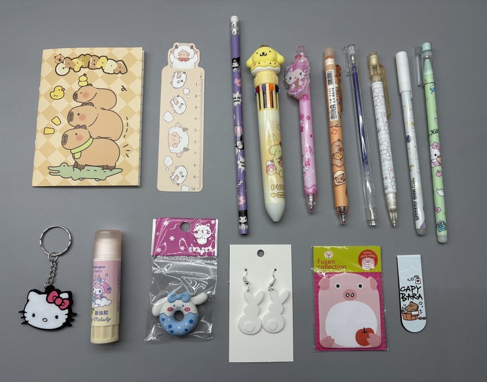 Lucky Scoop at least 10 Cute Items Kawaii Stationary Mystery Gift | eBay UK