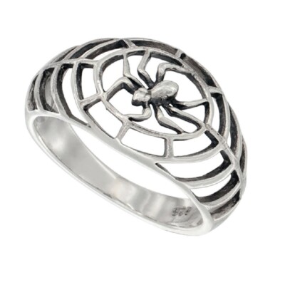 Sterling Silver Spider Web Ring | eBay