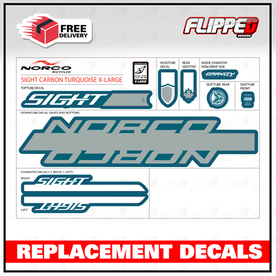 Norco Sight 2017 Torquoise Replacement Decal Set Extra Large Frame ...