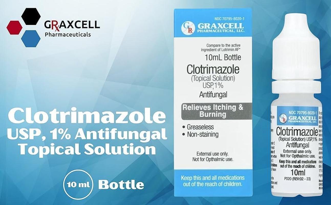 Clotrimazole 1% Antifungal Topical Solution | Fast-acting Relief for ...