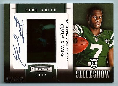 GENO SMITH 2013 ROOKIES & STARS SLIDESHOW GAME FILM RC SIGNATURE ...