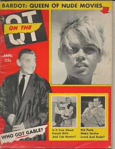 ORIGINAL Vintage January 1958 On the QT Magazine Brigitte Bardot Clark ...