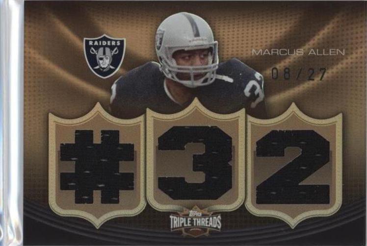 2010 Topps Triple Threads - Relics Marcus Allen #TTR-87 Sepia /27 (MEM ...