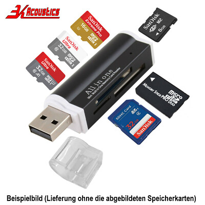 Kartenlesegerät Kartenleser TF Card Reader Micro SD MMC M2 USB Stick ...