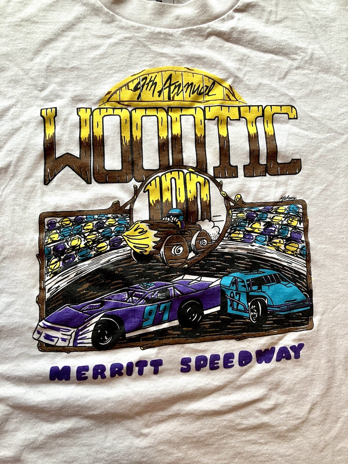 T Shirt Tee LG Merritt Speedway Michigan Dirt Track Racing Graphic ...