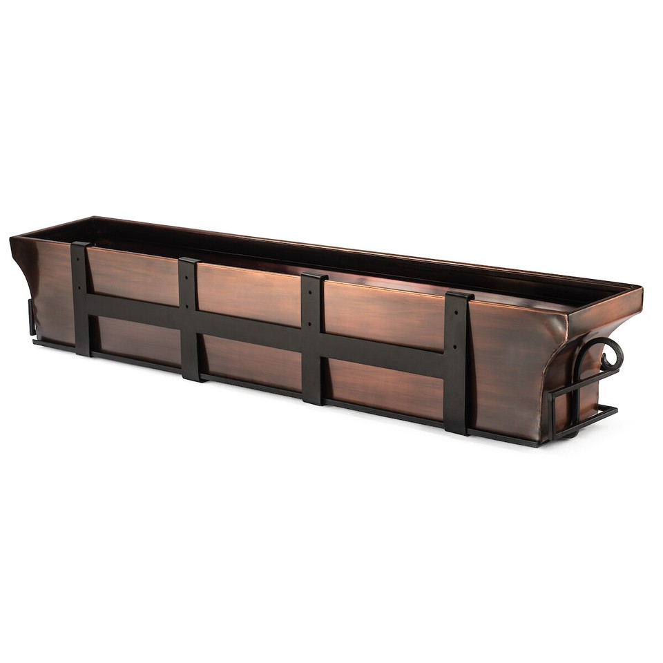 H Potter GAR514B Window Box 48 inch Antique Copper Finish Outdoor ...